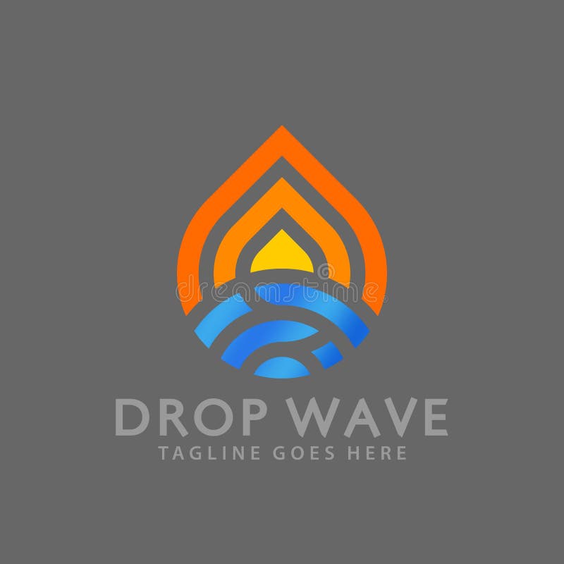 Awesome Drop Wave Logos Design Vector Illustration Template Stock ...