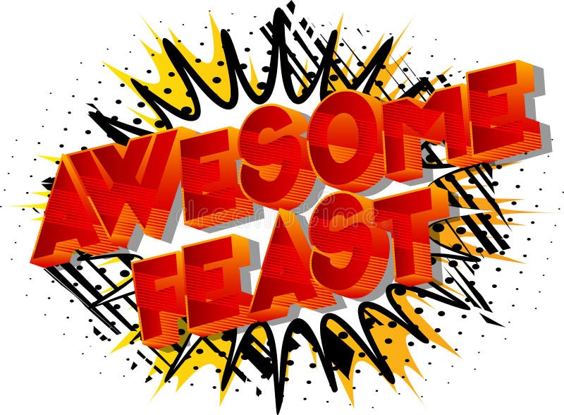 Feast - Comic Book Style Words. Stock Vector - Illustration of feast ...