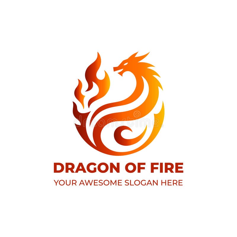 Awesome of Fire Dragon Logo 5 Stock Illustration - Illustration of ...