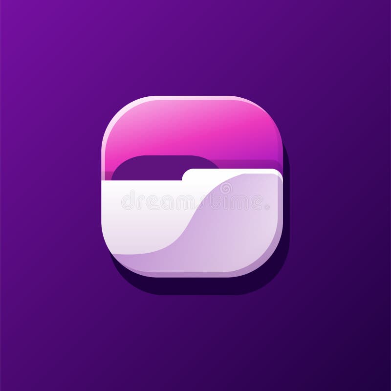 Awesome Folder Icon Design Ready To Use Stock Vector - Illustration of ...