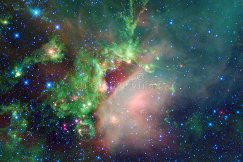 Awesome Galaxy in Outer Space. Starfields of Endless Cosmos Stock ...