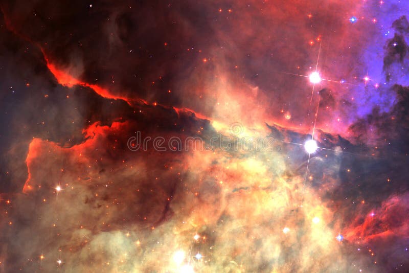 Awesome Galaxy in Outer Space. Starfields of Endless Cosmos Stock ...
