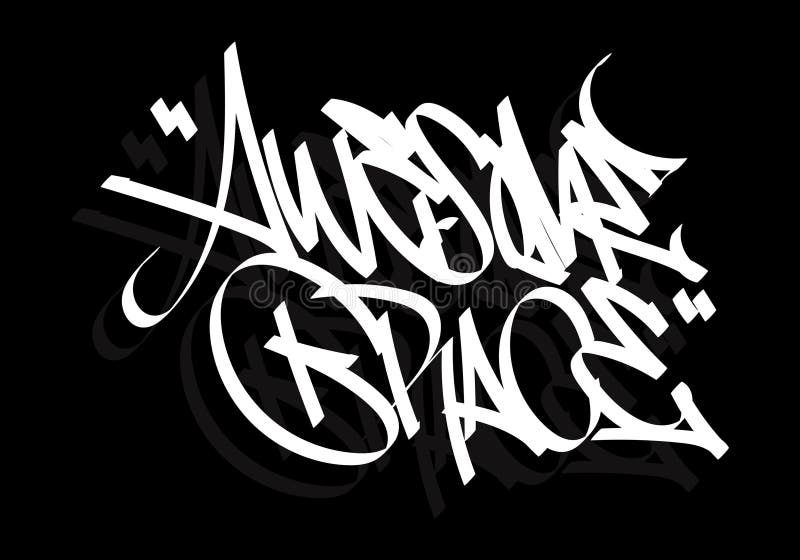 AWESOME GRACE Graffiti Tag Style Design Stock Vector - Illustration of ...