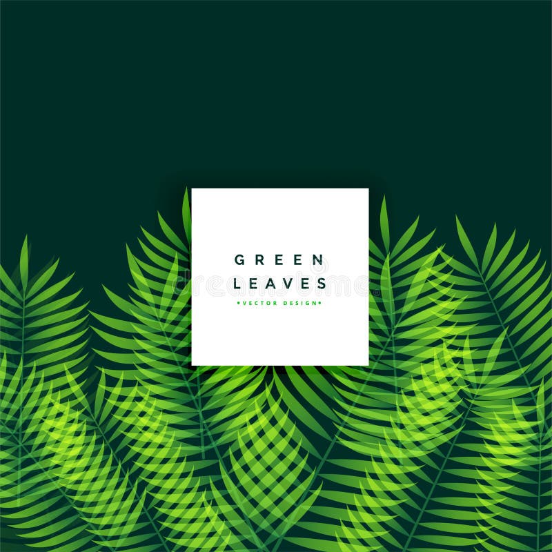 Awesome Green Leaves Background Design Stock Vector - Illustration of ...