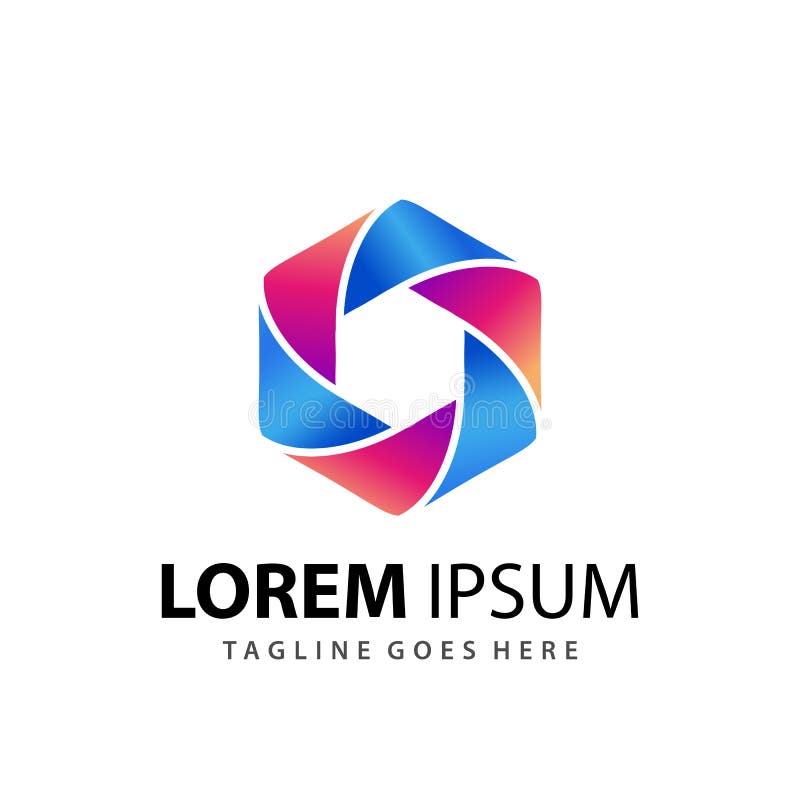 Awesome Hexagon Company Logo Design Template Premium Vector Stock ...