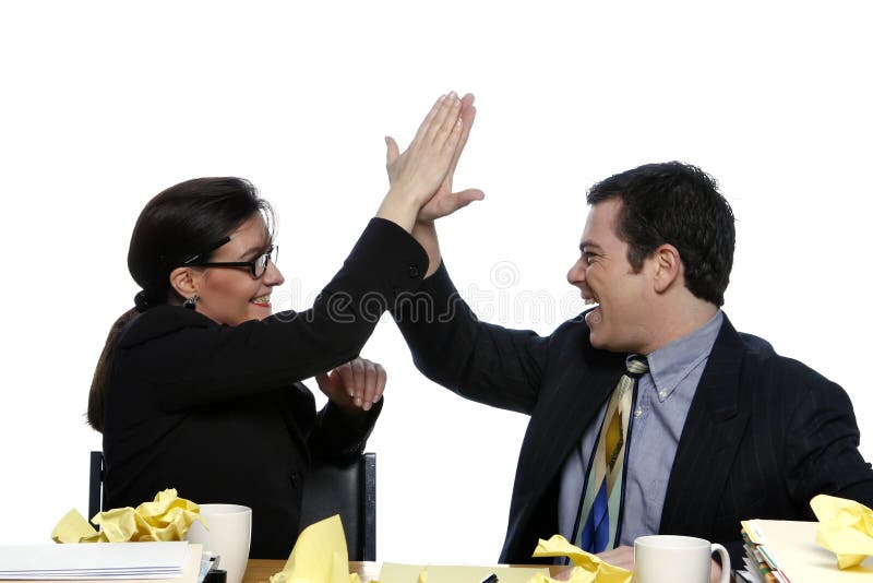 Awesome, High Five! stock image. Image of excited, isolated - 5094955