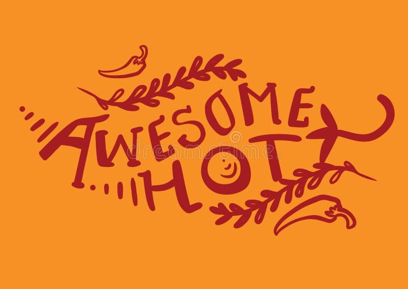 Awesome Hot Text Design. Vector Illustration Decorative Design Stock ...