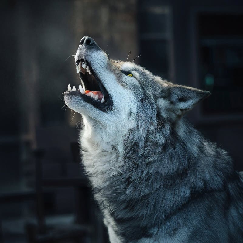 Awesome Howl Wolf stock illustration. Illustration of loyal - 324769771