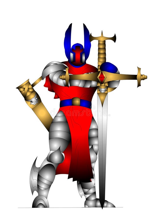 The Awesome knight stock illustration. Illustration of suit - 13995581
