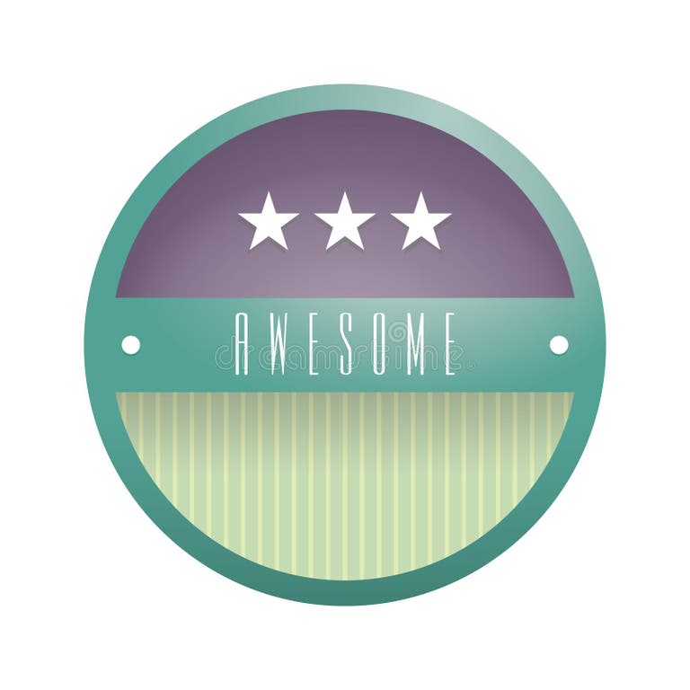 Awesome Label. Vector Illustration Decorative Design Stock Vector ...
