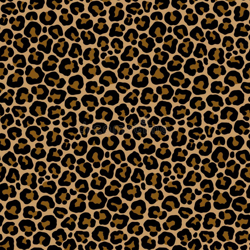 Awesome Leopard Animal Motif Vector Seamless Pattern Design Stock ...