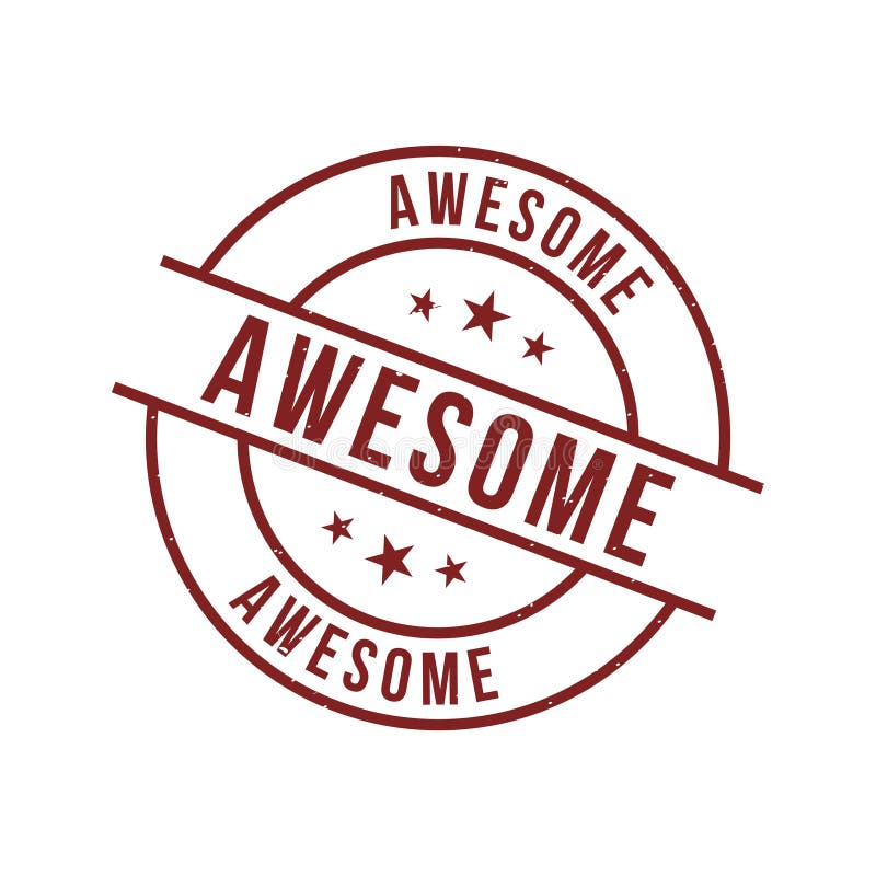 Awesome Letter Stamp, Awesome Letter Round Sign Stock Vector ...