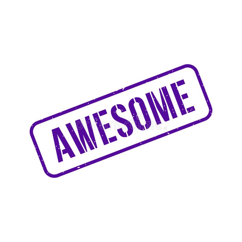 Awesome Letter Stamp, Awesome Letter Square Sign Stock Vector ...