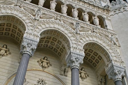 Awesome Medieval Architecture of Lyon Cathedral Stock Image - Image of ...