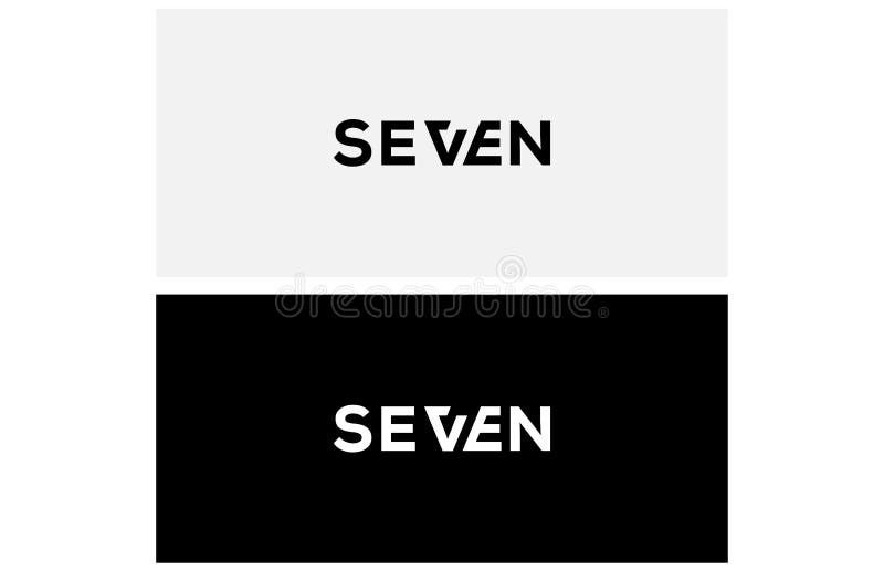 7 Seven Minimal Logo Designs Stock Vector - Illustration of illustrator ...