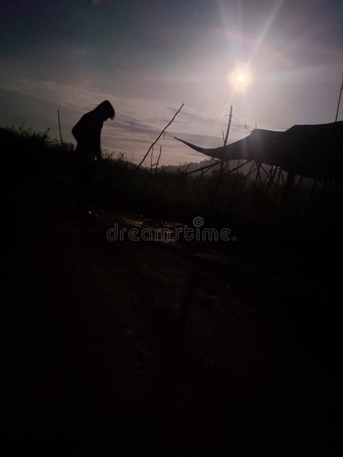 Awesome Moon with Bright Light Rays Stock Image - Image of moon ...