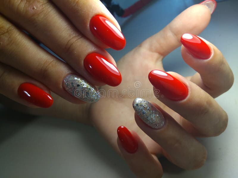 Awesome Nails and Beautiful Clean Manicure. Stock Photo - Image of ...