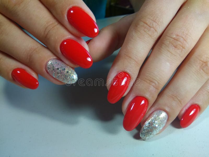 Awesome Nails and Beautiful Clean Manicure. Stock Photo - Image of ...