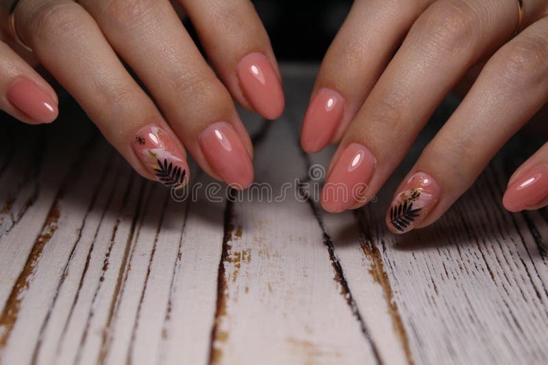 Awesome Nails and Beautiful Clean Manicure. Nails are Natural Stock ...