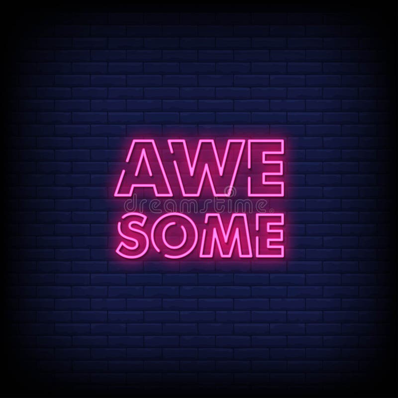 You are Awesome Neon Signs Style Text Vector Stock Vector ...