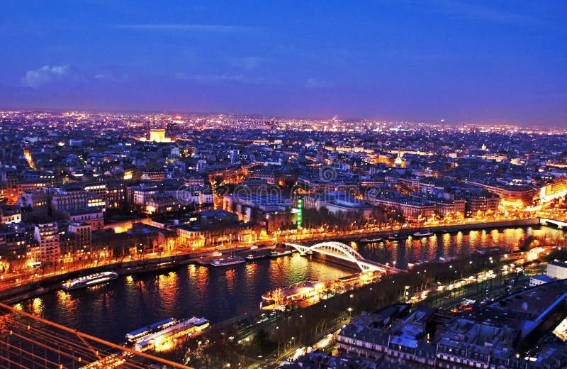 Awesome Night Paris Scene in HDR Stock Image - Image of destination ...