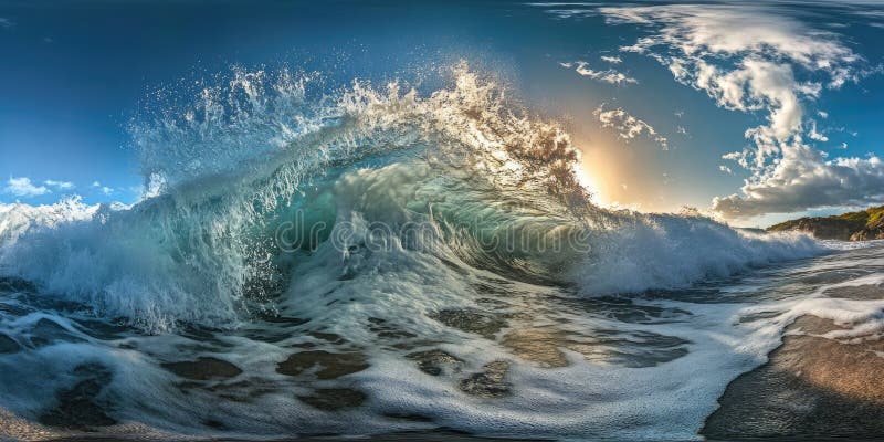 Awesome Ocean Wave stock image. Image of blue, scenic - 364502087