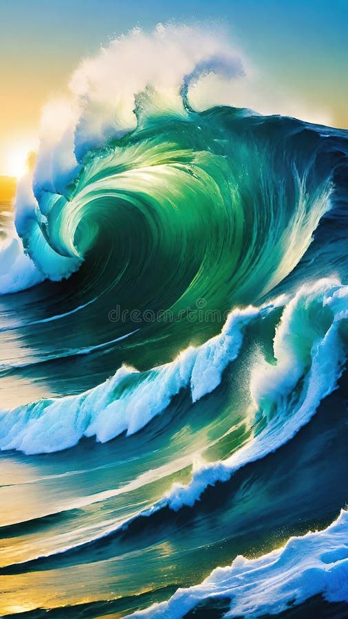 Awesome Ocean Wave. a Stunning Image that Captures the Moment a ...