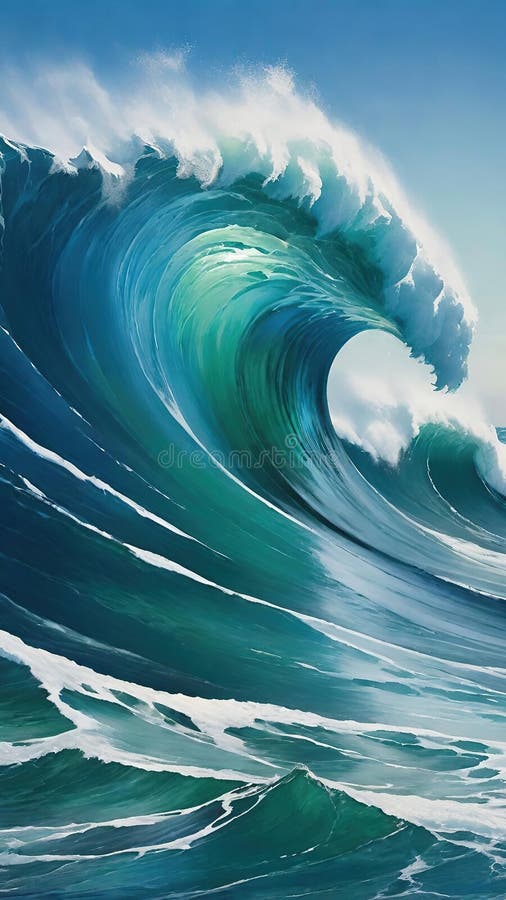 Awesome Ocean Wave. a Stunning Image that Captures the Moment a ...