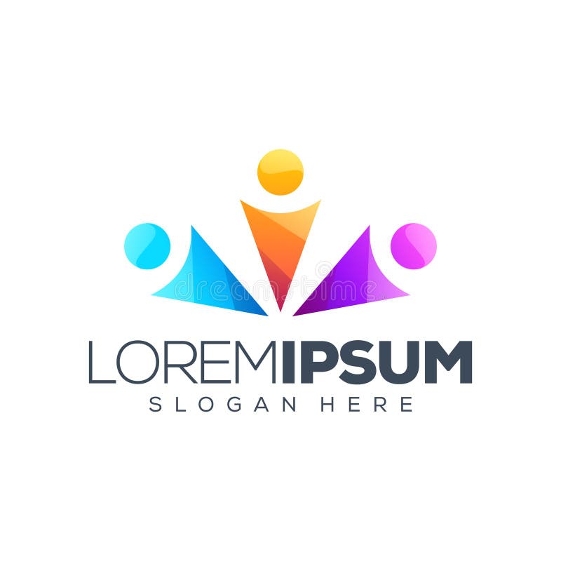 People Logo Design Vector Illustration Stock Vector - Illustration of ...