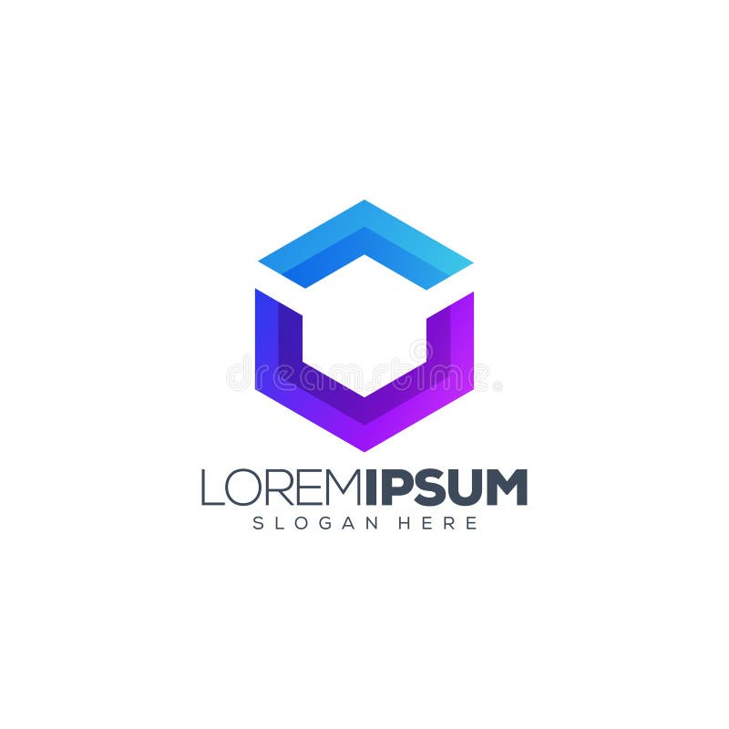 Polygon Logo Design Vector Illustration Stock Illustration ...