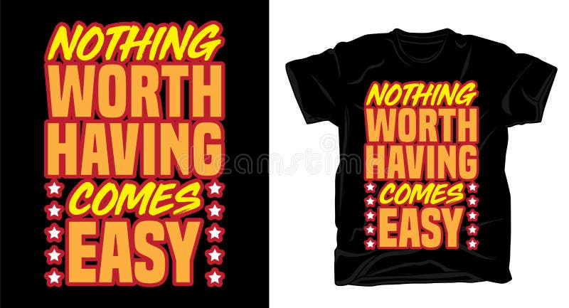 Awesome Power Typography T-shirt Design Stock Vector - Illustration of ...