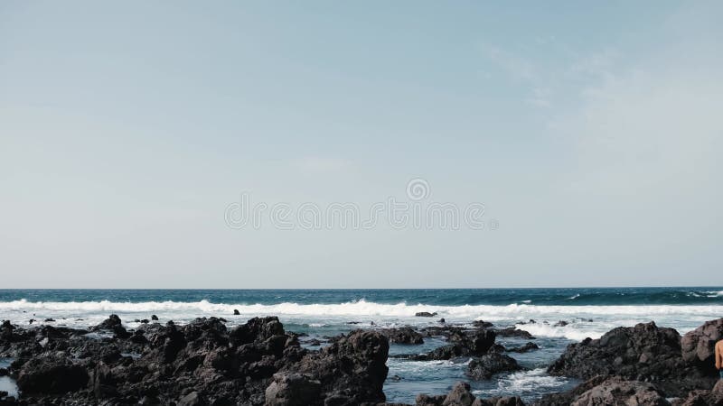 Awesome Power of Waves Breaking Over Dangerous Rocks. Sea Waves ... Awesome Power of Waves Breaking Over Dangerous Rocks. Sea Waves ...