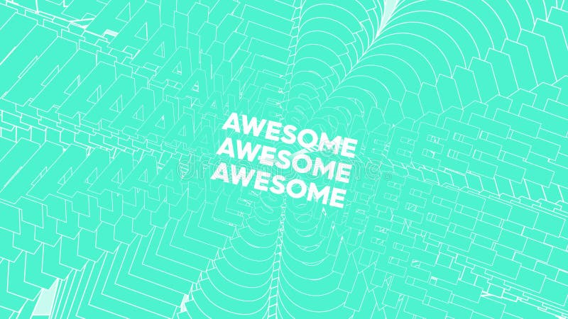 Awesome Promo Words Swing on Blue Background Animation Loop. Awesome ...