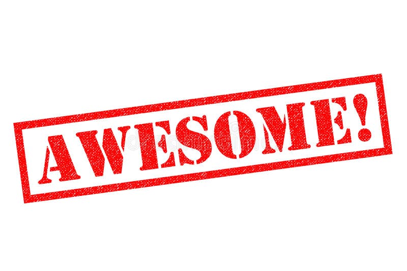 AWESOME! red Rubber Stamp stock illustration. Illustration of ...