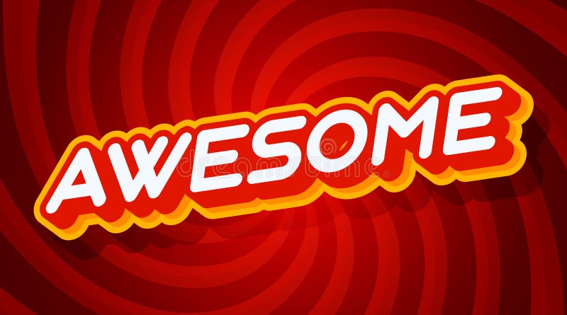 Awesome Red and Yellow Text Effect Template with 3d Type Style and ...