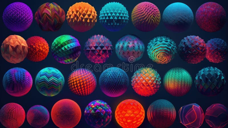Awesome Round and Splash Patterned 3D Themes Stock Photo - Image of ...