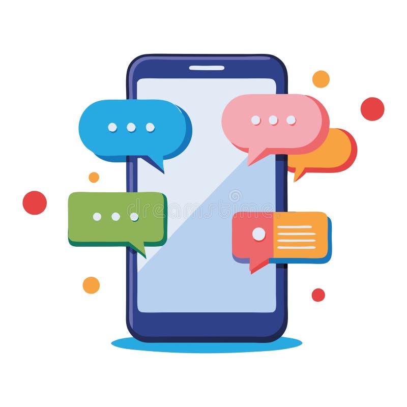 Awesome Smartphone , Chatting Sms App Template Bubbles. Stock ... Awesome Smartphone , Chatting Sms App Template Bubbles. Stock ...