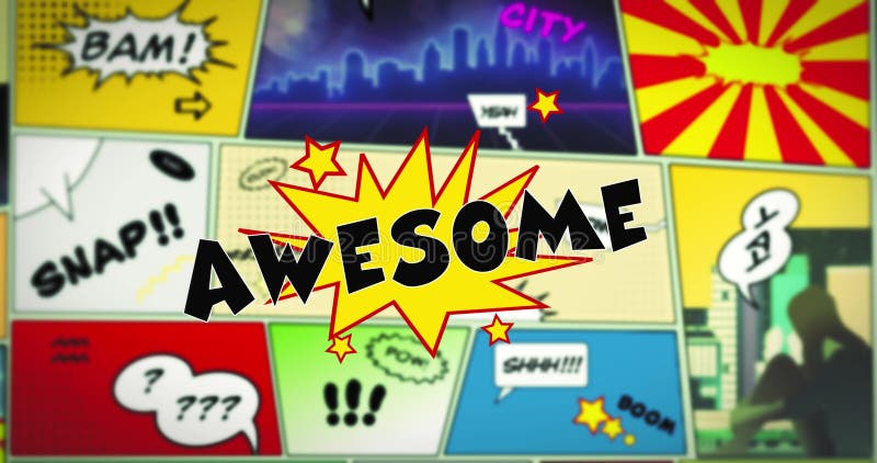 Comic Strip Background Animation. Different Views on a Comic Strip ...