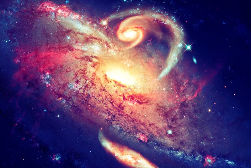 Awesome Spiral Galaxy in Deep Space. Elements Furnished by NASA Stock ...