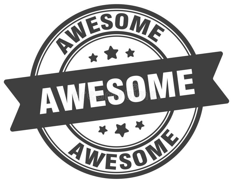 Awesome Stamp. Awesome Square Grungy Isolated Sign Stock Vector ...