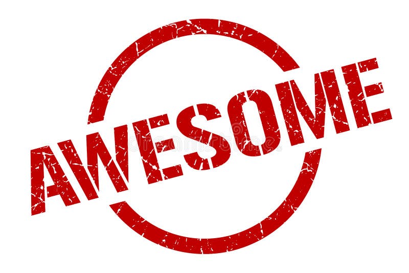 Awesome button stock vector. Illustration of threedimensional - 121045710