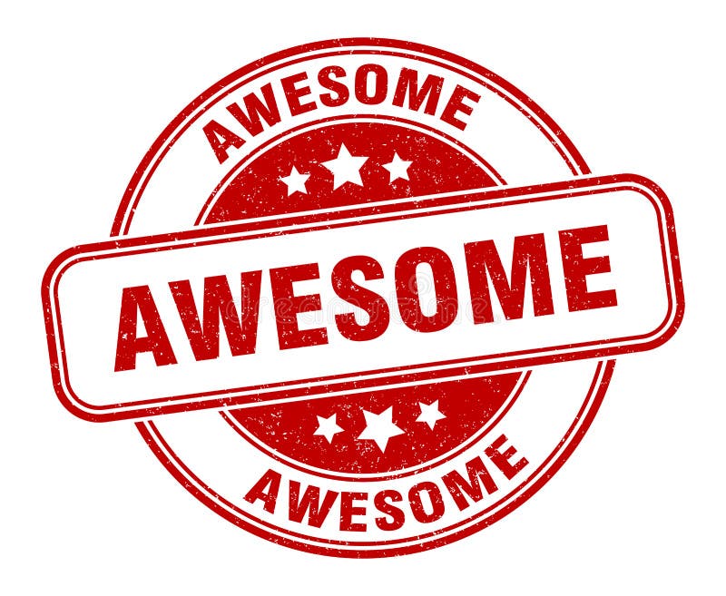 Awesome Stamp. Awesome Square Grungy Isolated Sign Stock Vector ...