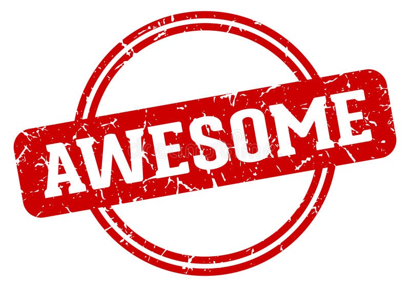 Awesome stamp stock vector. Illustration of label, graphic - 349492598