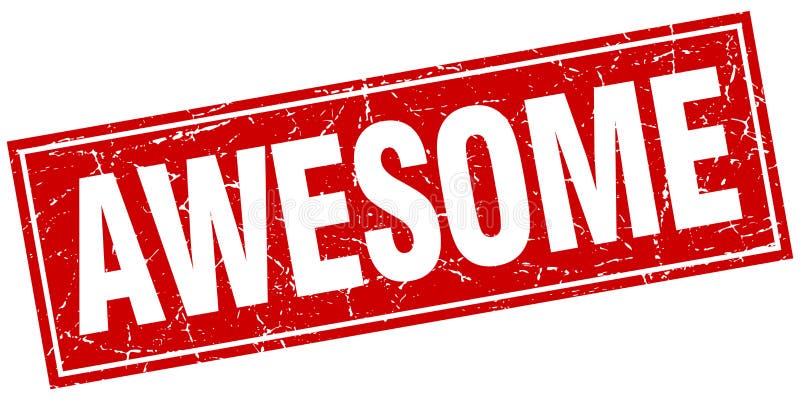 Awesome stamp stock vector. Illustration of template - 125003490