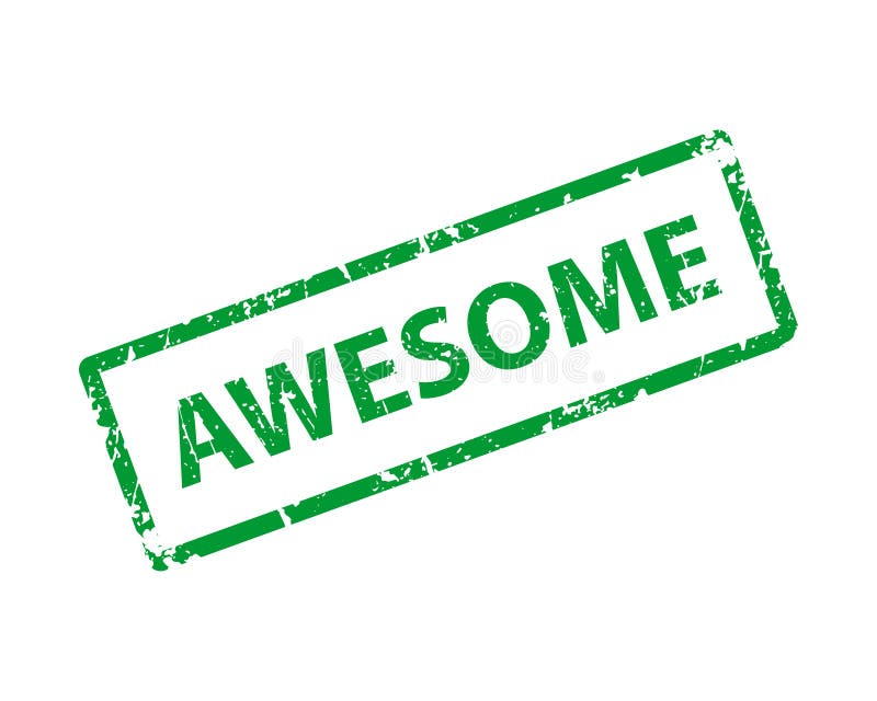 Awesome Stamp. Awesome Square Grungy Isolated Sign Stock Vector ...