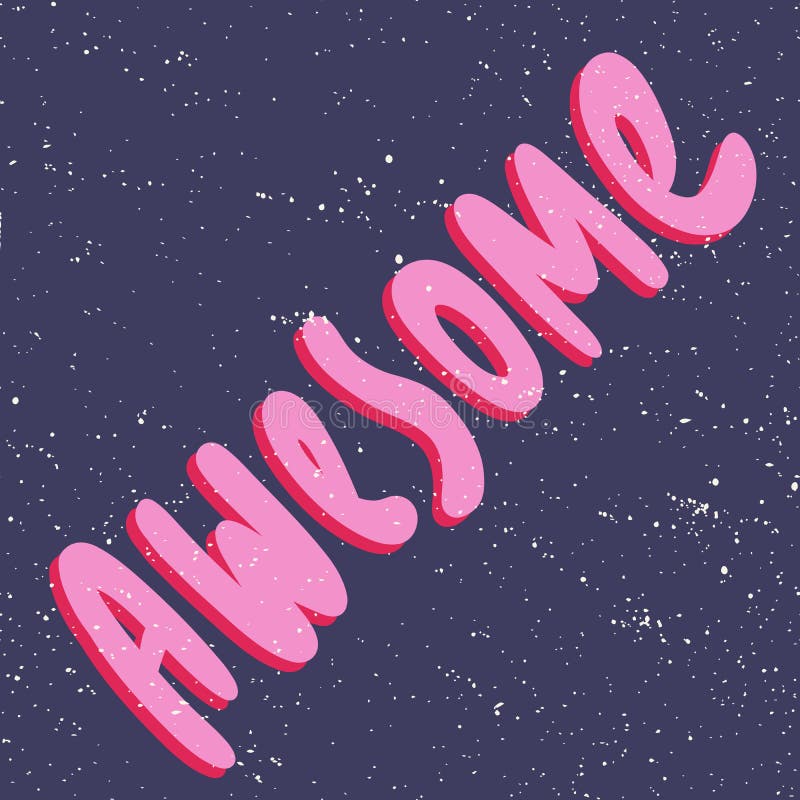 Awesome sticker. stock vector. Illustration of website - 158776057