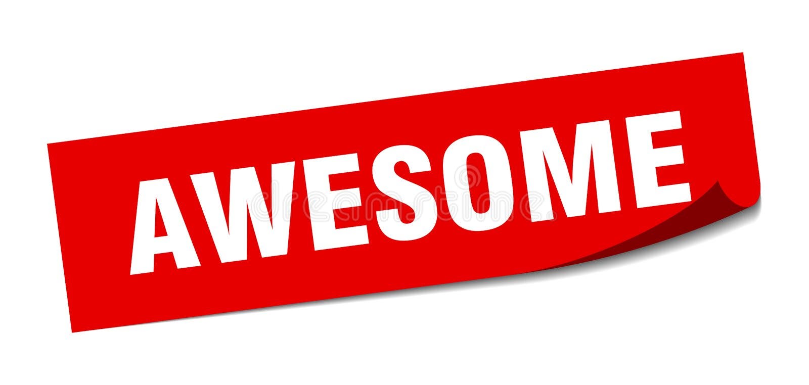 Awesome sticker. stock vector. Illustration of paper - 153819770