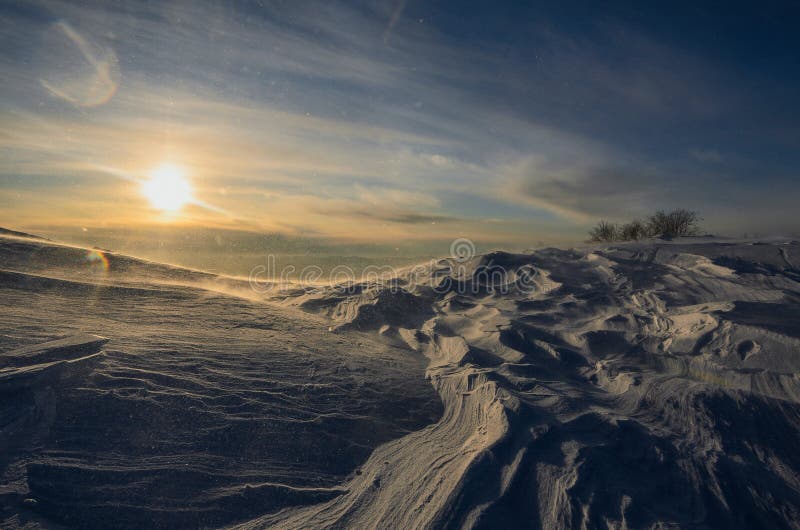Pretty winter sunset stock image. Image of peak, december - 115276053