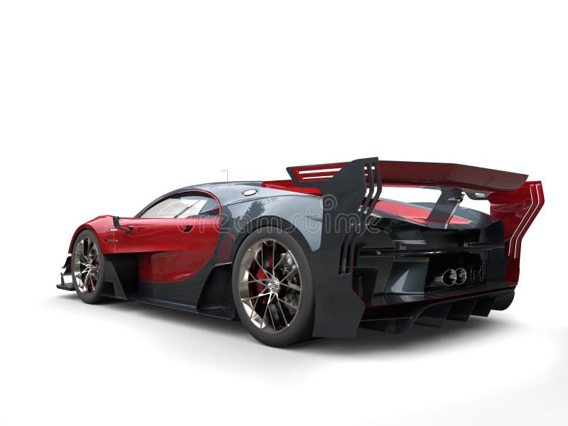 Awesome Supercar - Tail View Stock Illustration - Illustration of ...
