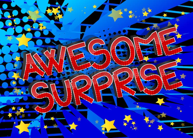 Super Surprise Comic Book Style Cartoon Words Stock Vector ...